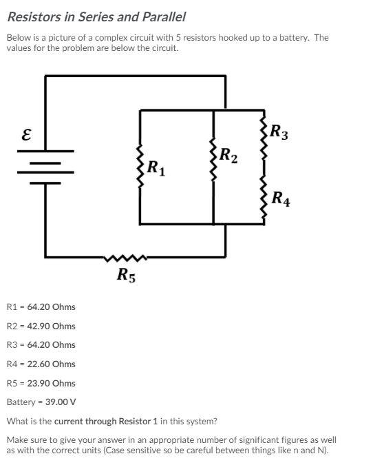 Solved Resistors in Series and Parallel Below is a picture | Chegg.com