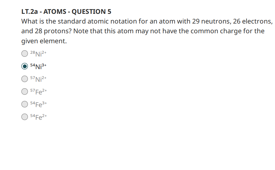 Solved What is the standard atomic notation for an atom with | Chegg.com
