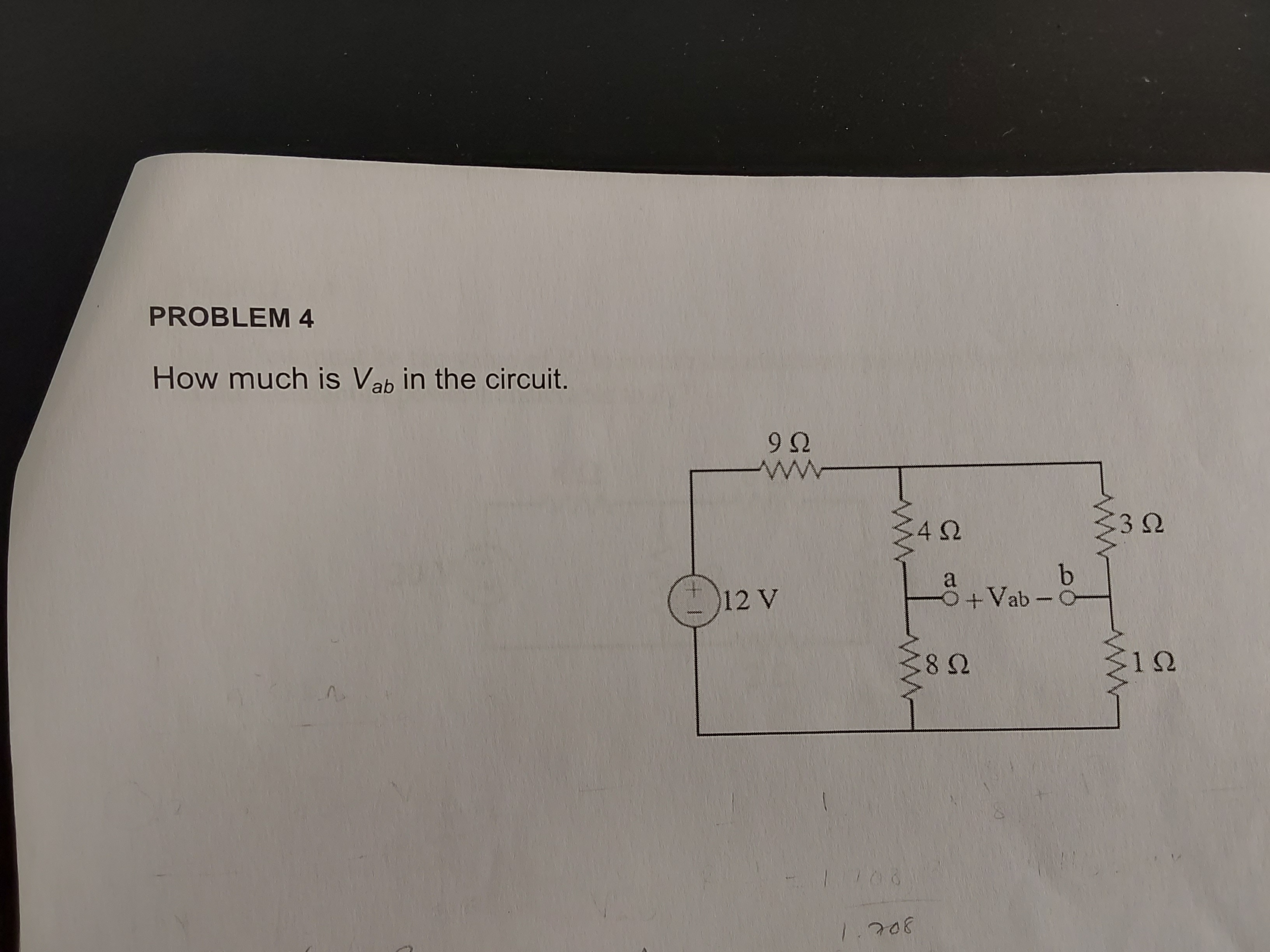 Solved How much is Vab in the circuit. | Chegg.com