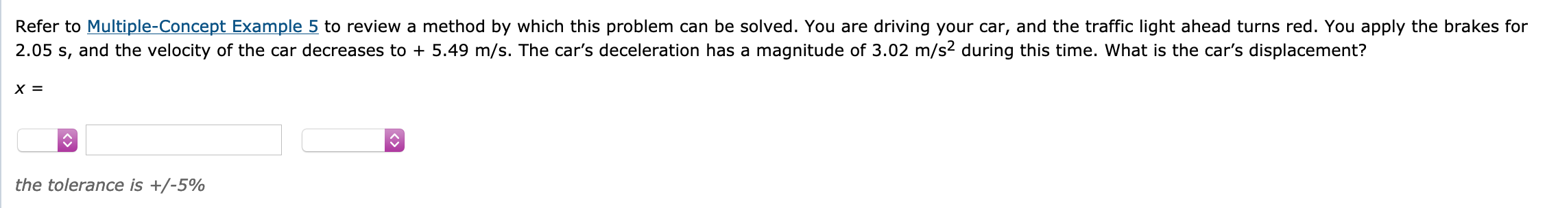 Solved Refer to Multiple-Concept Example 5 to review a | Chegg.com