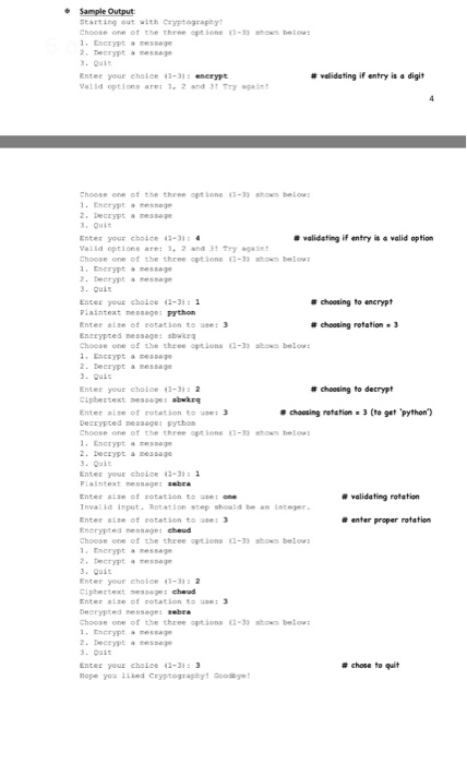 Solved 4. Write a menu-driven program (crypto.pyi that wil | Chegg.com