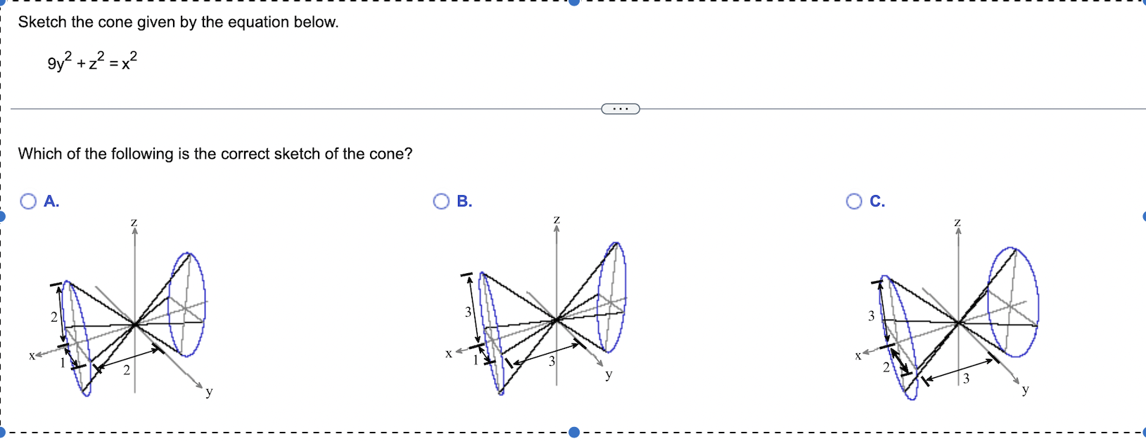 Solved Sketch the cone given by the equation below. | Chegg.com