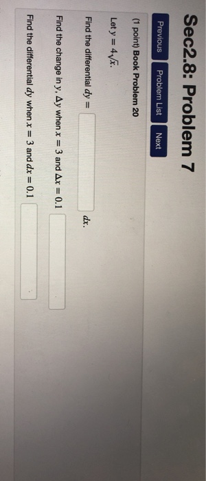 Solved Sec2.8: Problem 6 Previous Problem List Next (1 | Chegg.com
