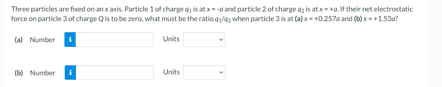 Solved Three particles are fixed on an x ﻿axis. Particle 1 | Chegg.com