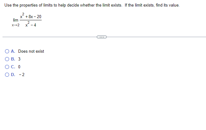 Solved Use the properties of limits to help decide whether | Chegg.com