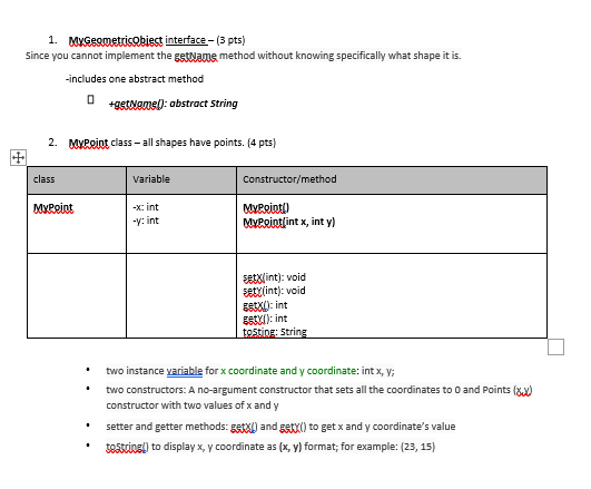 Solved GUI and Graphics Case: Drawing various shapes with | Chegg.com
