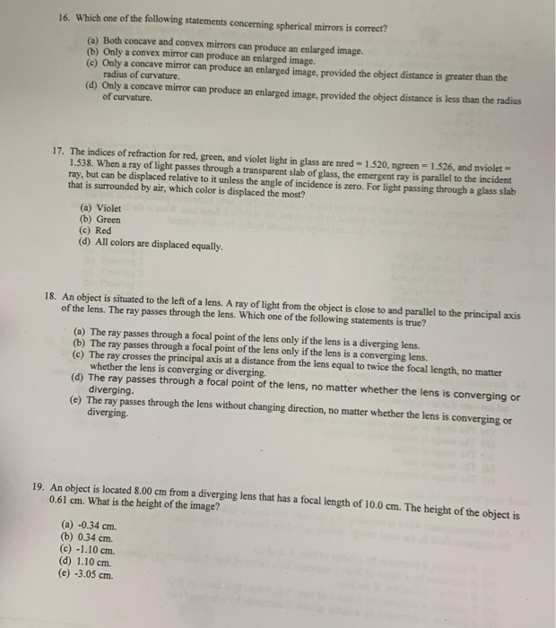 Solved Which one of the following statements concerning | Chegg.com