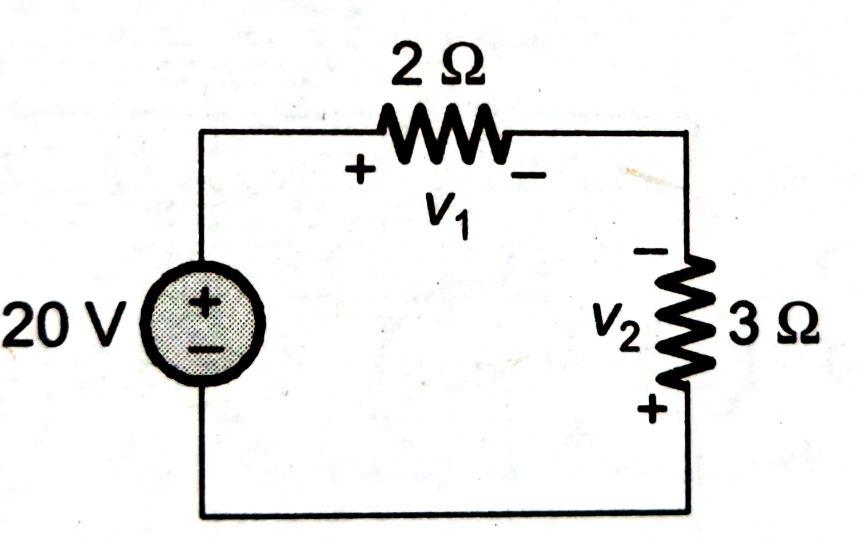 Solved For the circuit shown below, find voltage V1 and V2 . | Chegg.com