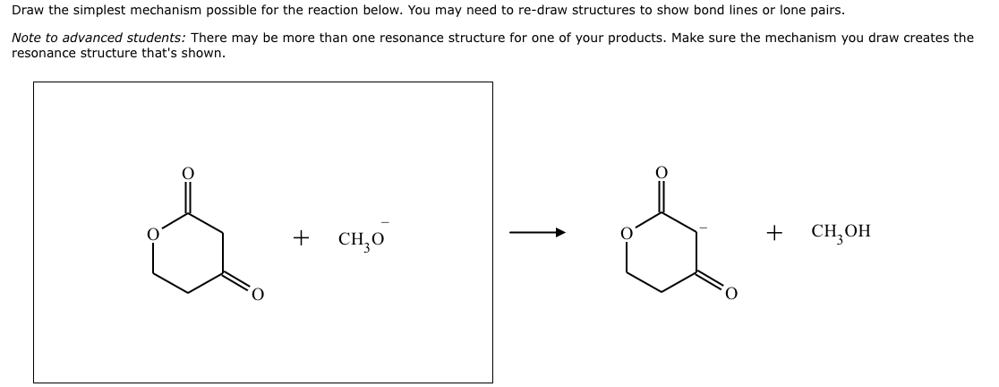 Solved Draw the simplest mechanism possible for the reaction | Chegg.com