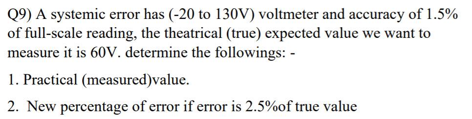 Solved Instrumentation & Measurements / I need full answer | Chegg.com