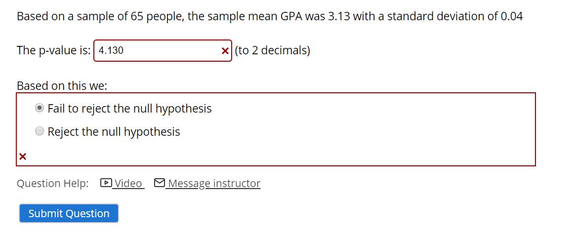 Based on a sample of 65 people, the sample mean GPA | Chegg.com