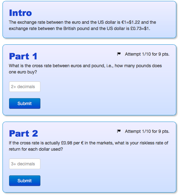 Solved Intro The Exchange Rate Between The Euro And The Us Chegg
