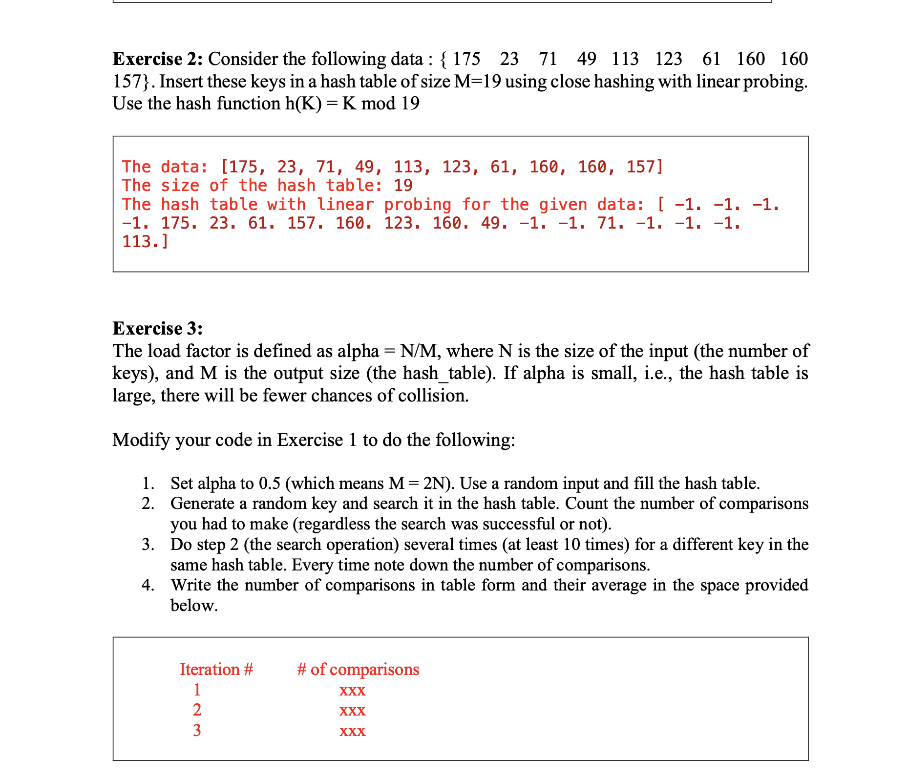 Solved Exercise 2: Consider the following data : | Chegg.com