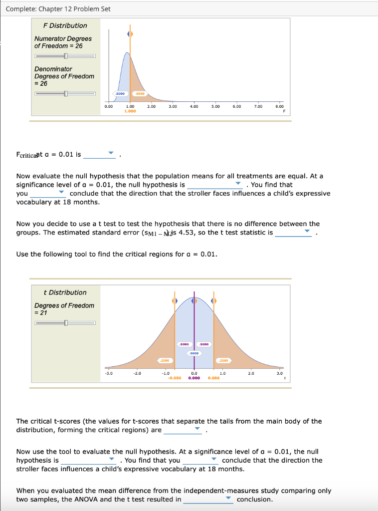 Complete: Chapter 12 Problem Set Fcriticapt a=0.01 is | Chegg.com