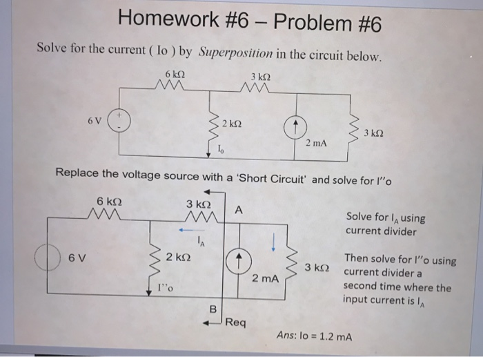 Solved Problem 6 - Superposition a) Solve for the current ( | Chegg.com