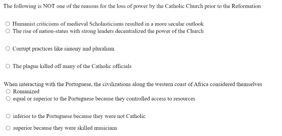 Solved The following is NOT one of the reasons for the loss | Chegg.com