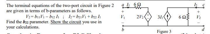 Solved 692 ww 12 с The terminal equations of the two-port | Chegg.com