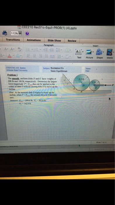 Solved The smooth uniform disks D and E have weights of 200 | Chegg.com