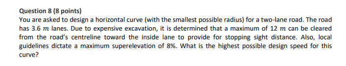 Solved Question 8 (8 points) You are asked to design a | Chegg.com
