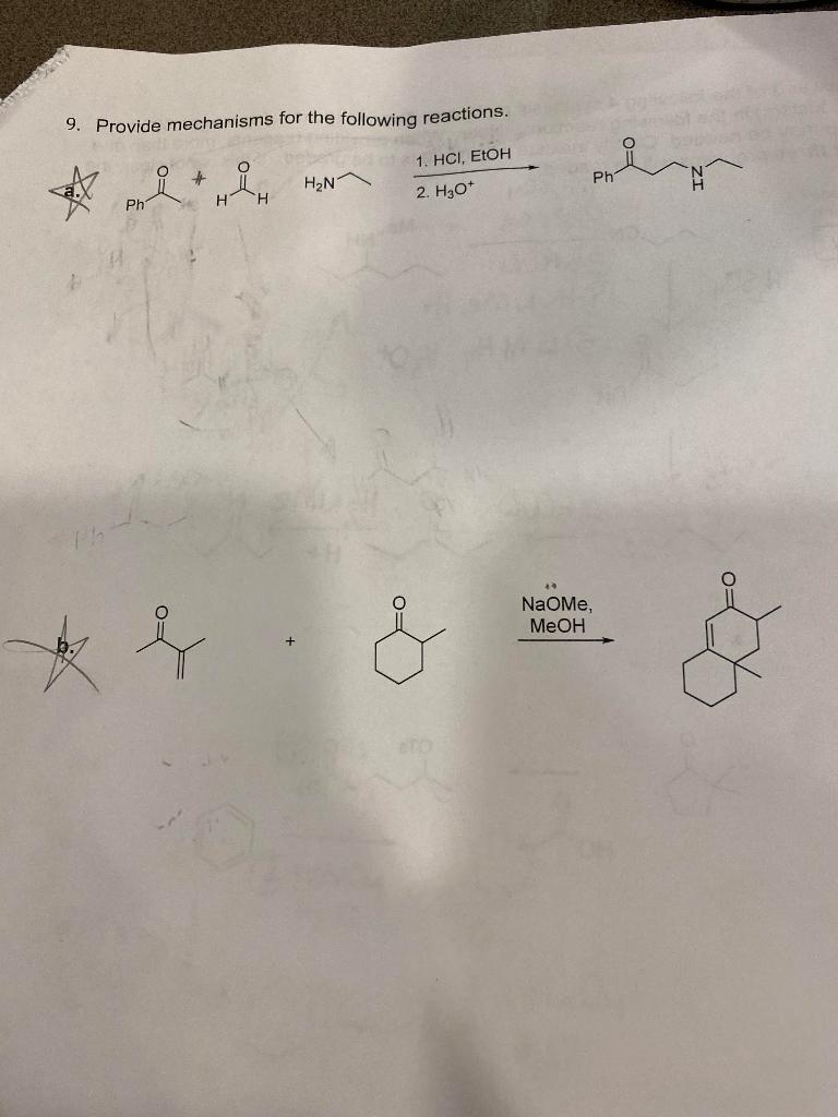 Solved 9. Provide mechanisms for the following reactions. | Chegg.com