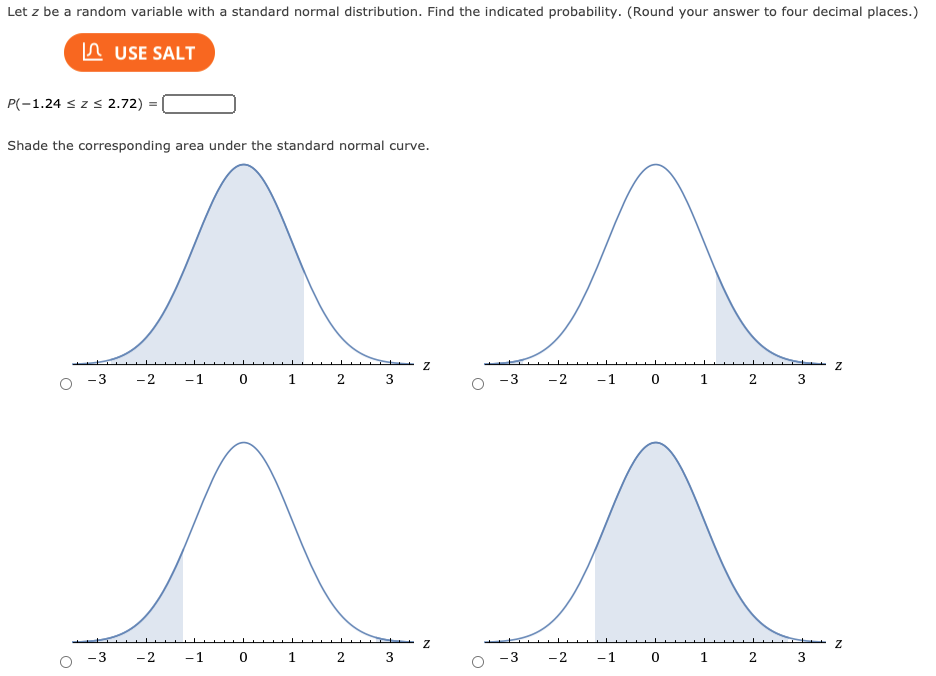 Solved Let z be a random variable with a standard normal | Chegg.com