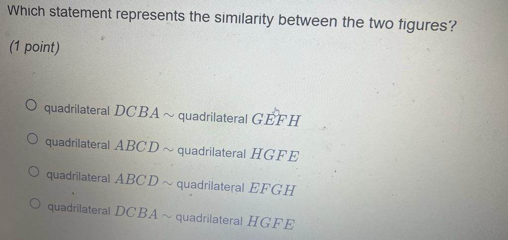 Solved Which statement represents the similarity between the | Chegg.com