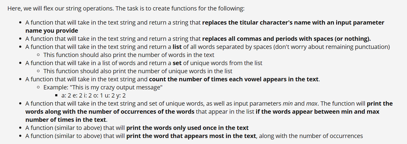 Solved Here, we will flex our string operations. The task is | Chegg.com