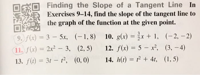 Solved Finding the Slope of a Tangent Line In Exercises | Chegg.com