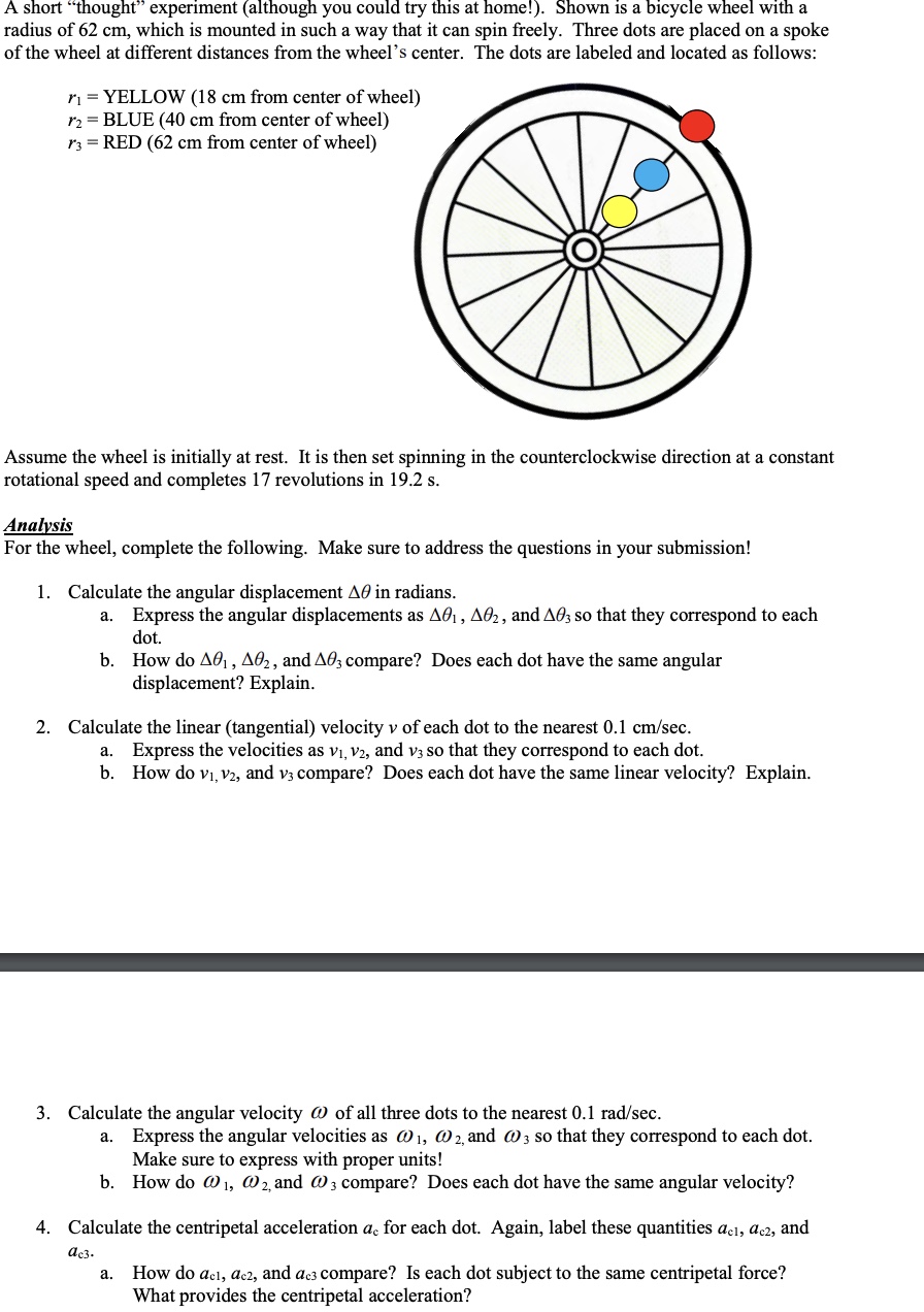 Solved A short "thought" experiment (although you could try | Chegg.com