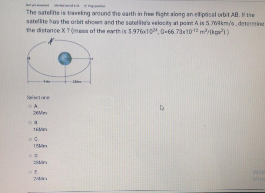Solved Not werd The satellite is traveling around the earth | Chegg.com