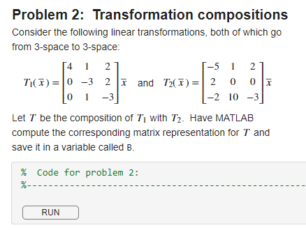 Solved Problem 2: Transformation compositions Consider the | Chegg.com