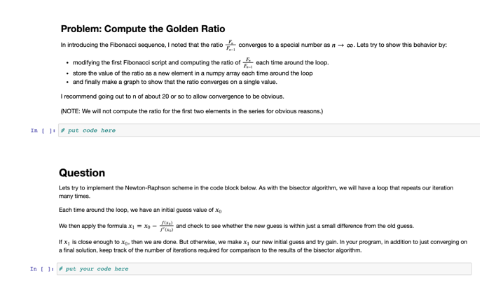 Problem: Compute the Golden Ratio In introducing the | Chegg.com