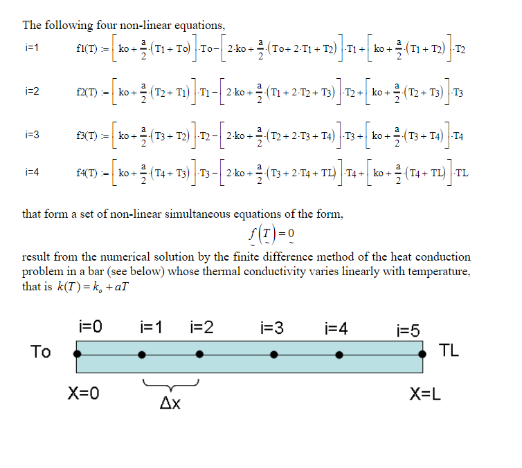 The Following Four Non Linear Equations