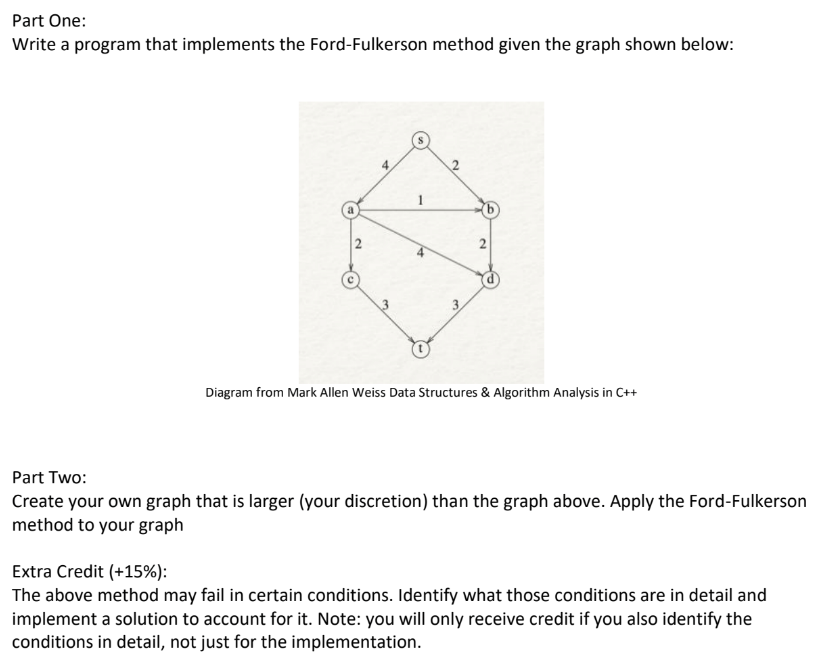 Solved Part One:Write a program that implements the | Chegg.com