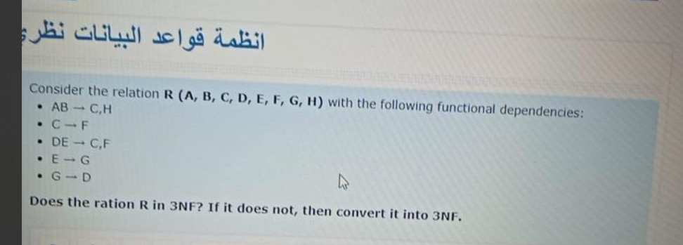 Solved Consider the relation R(A,B,C,D,E,F,G,H) with the | Chegg.com