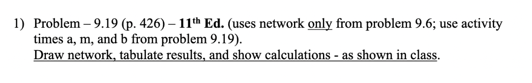 Solved the following probabilistic activity time estimates | Chegg.com