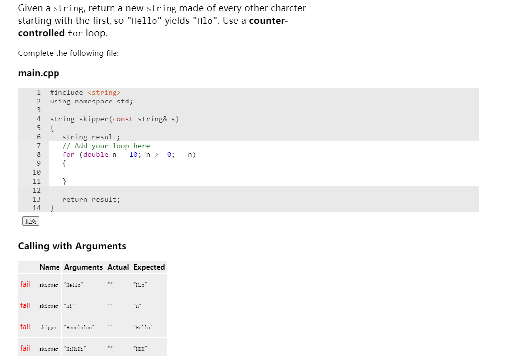 Solved Given a string, return a new string made of every | Chegg.com