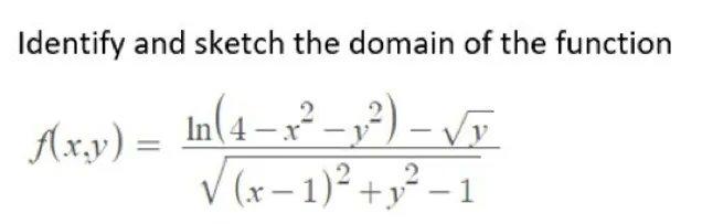 Solved Identify and sketch the domain of the function In | Chegg.com
