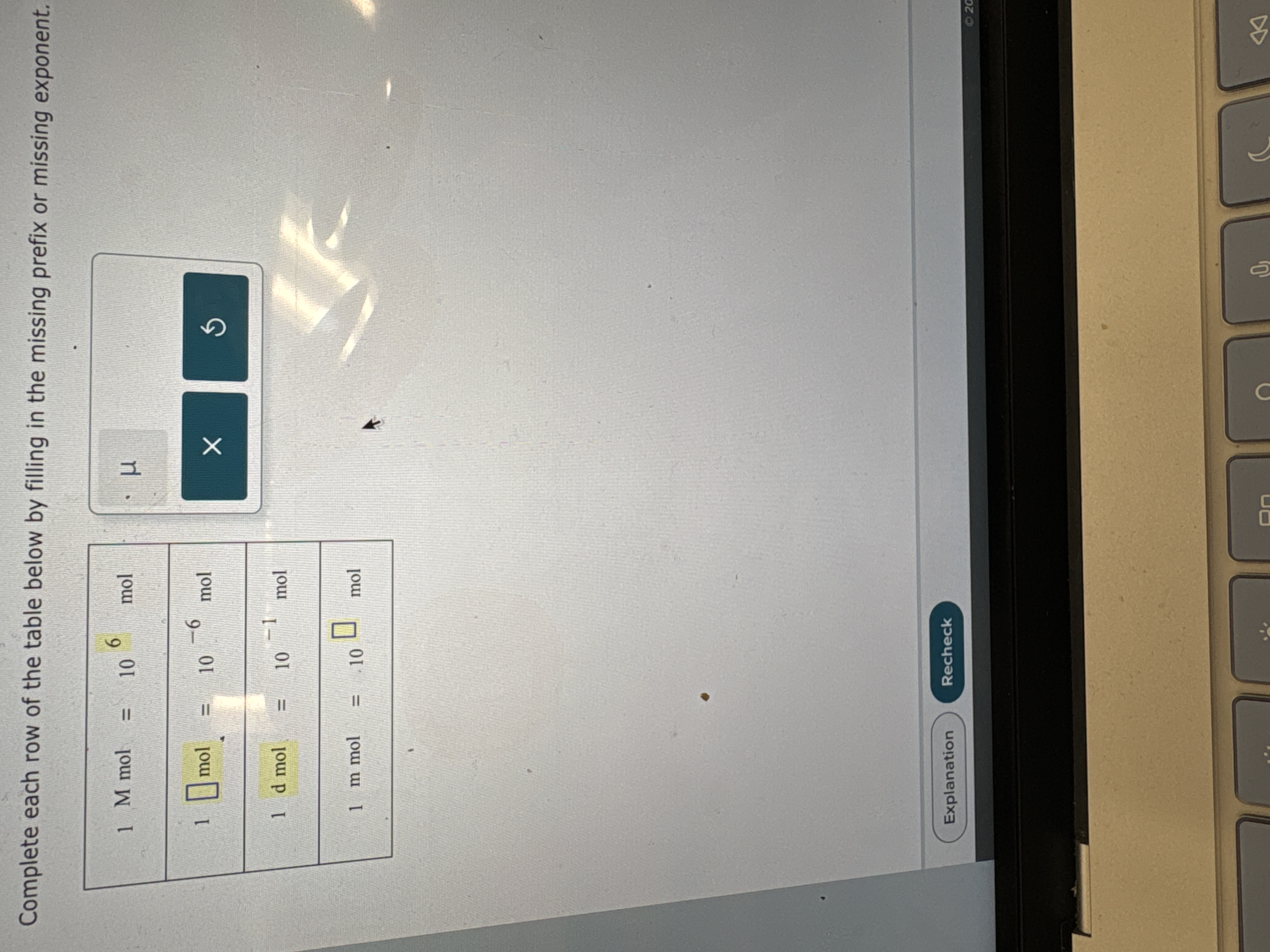 Solved Your answer is incorrect.Complete each row of the | Chegg.com