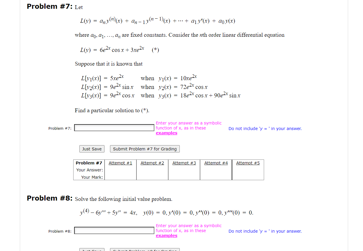 Solved Problem #7: Let | Chegg.com