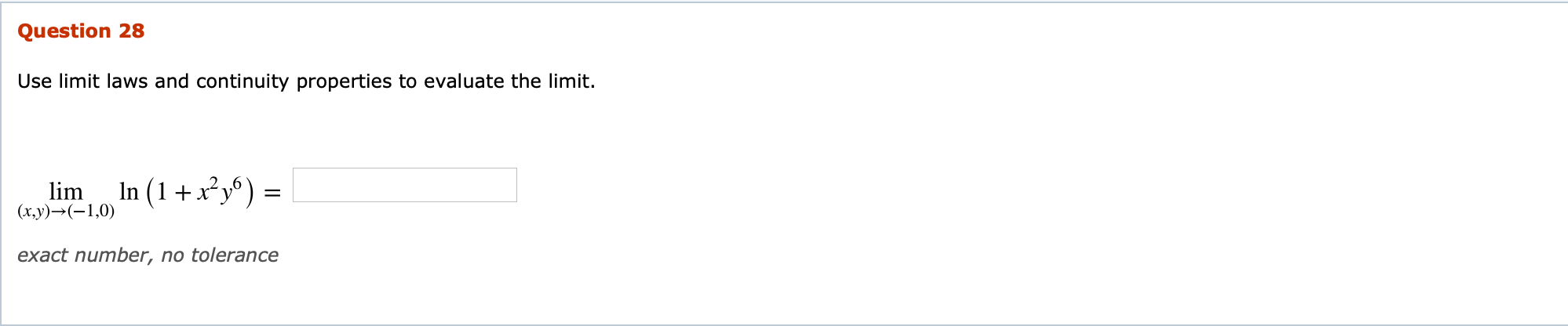 Solved Question 28 Use limit laws and continuity properties | Chegg.com