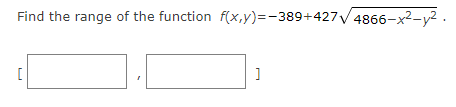 Solved Find the range of the function | Chegg.com