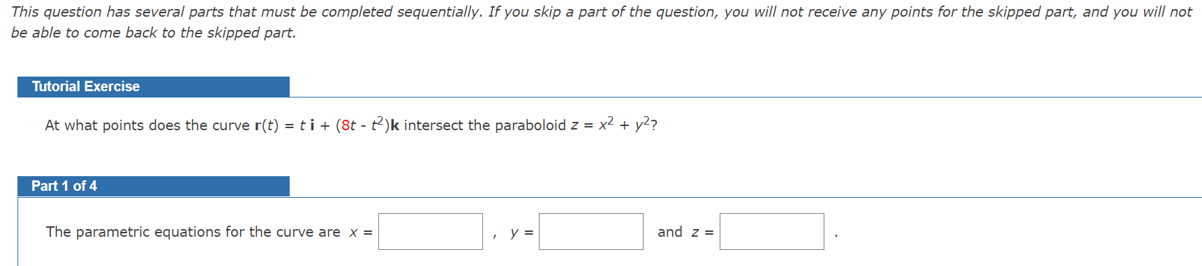 Solved This question has several parts that must be | Chegg.com