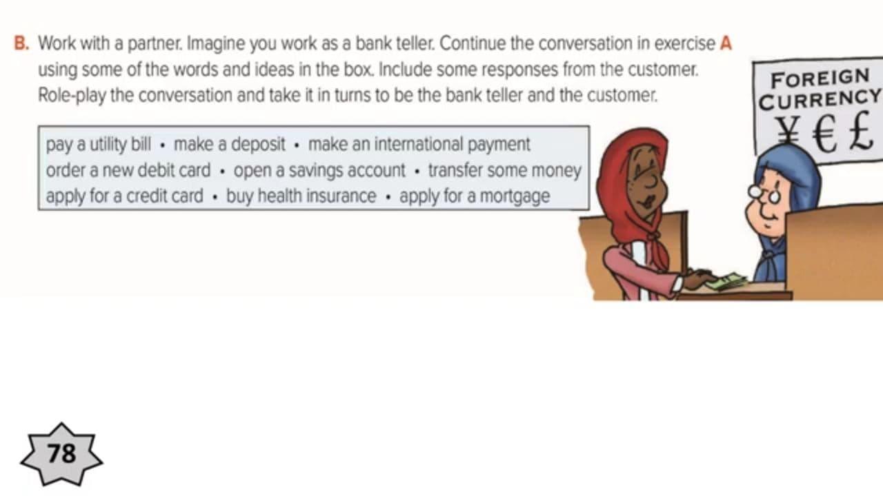 Solved A. Read the conversation between the bank teller and | Chegg.com