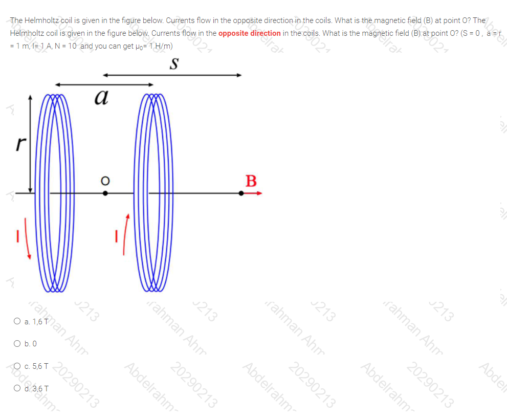 Solved The Helmholtz coil is given in the figure below. | Chegg.com