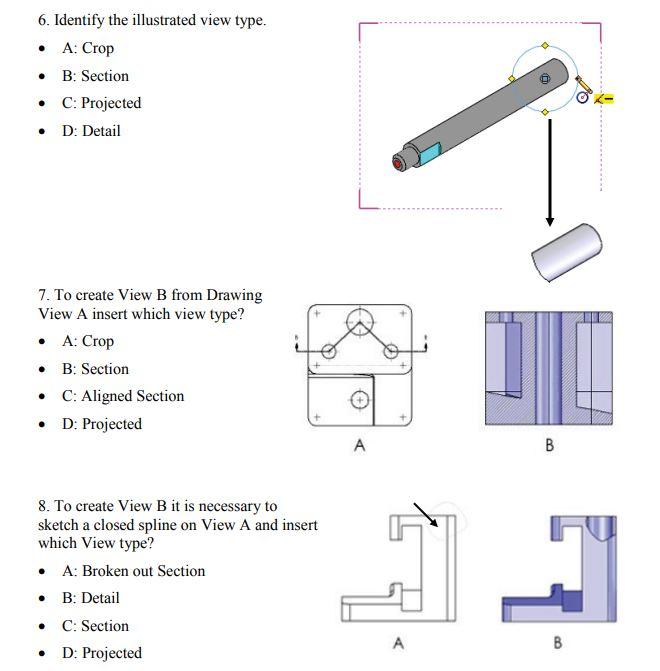 Solved . . 6. Identify the illustrated view type. A: Crop B: | Chegg.com