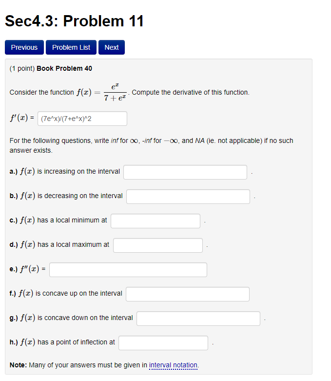 Solved Sec4.3: Problem 11 Previous Problem List Next (1 | Chegg.com