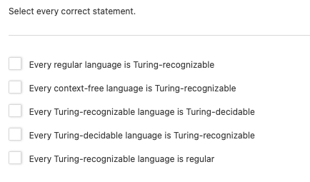 Solved Select every correct statement. Every regular | Chegg.com