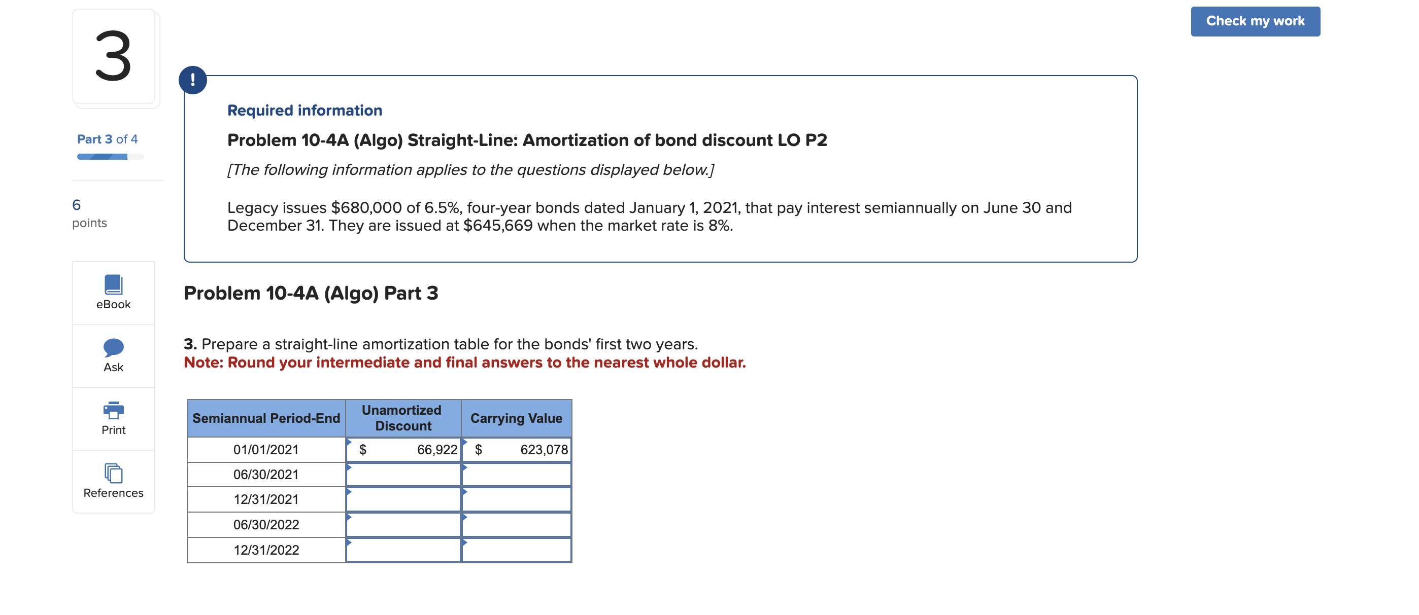 Solved Required information Problem 10-4A (Algo) | Chegg.com