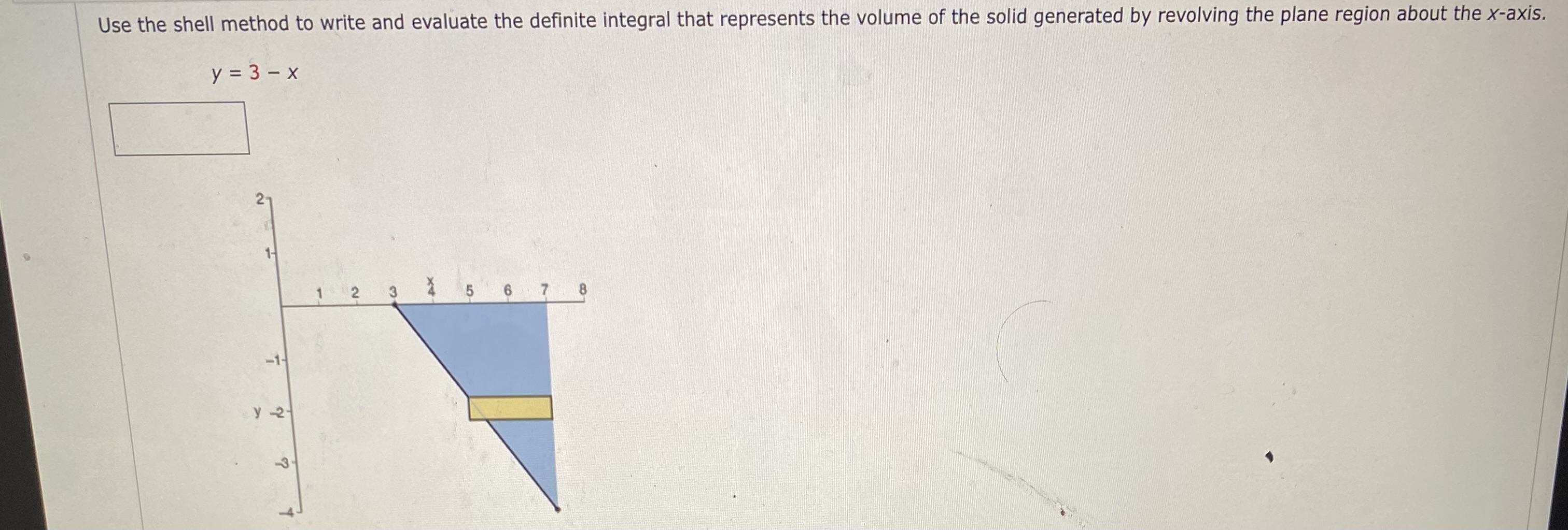 Solved Use the shell method to write and evaluate the | Chegg.com